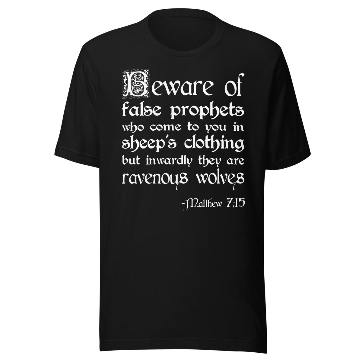 False Prophets Matthew 7:15 Bible Verse Christian Shirt – Tee Shop USA